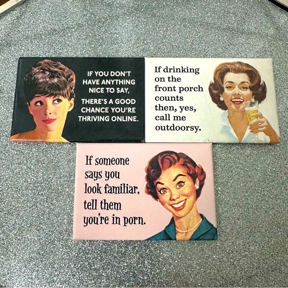 Accessories | 616 Set Of 3 Novelty Funny Magnets | Poshmark
